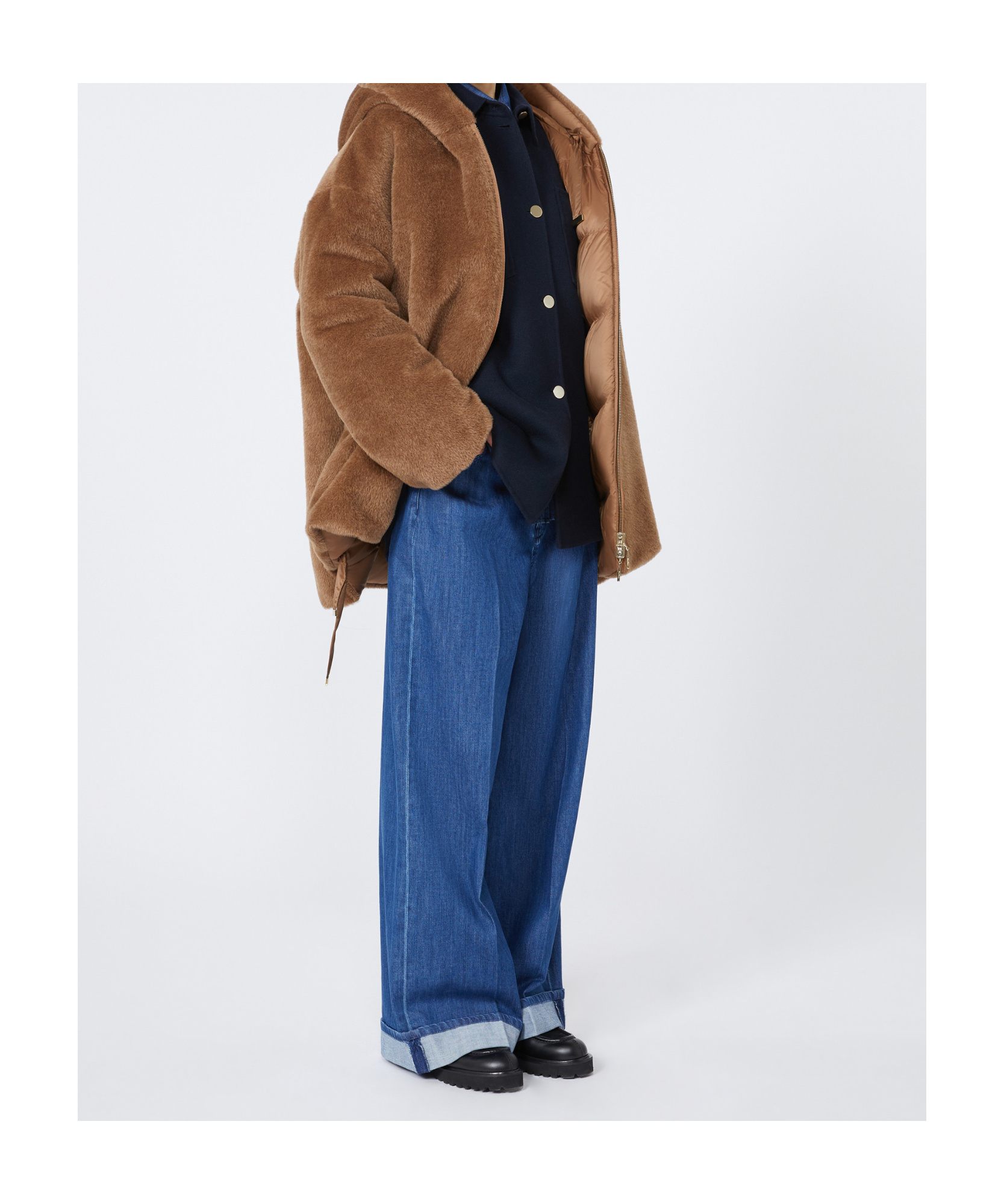 MAX MARA Max Mara Belted Straight-Leg Jeans with Back Patch Pockets